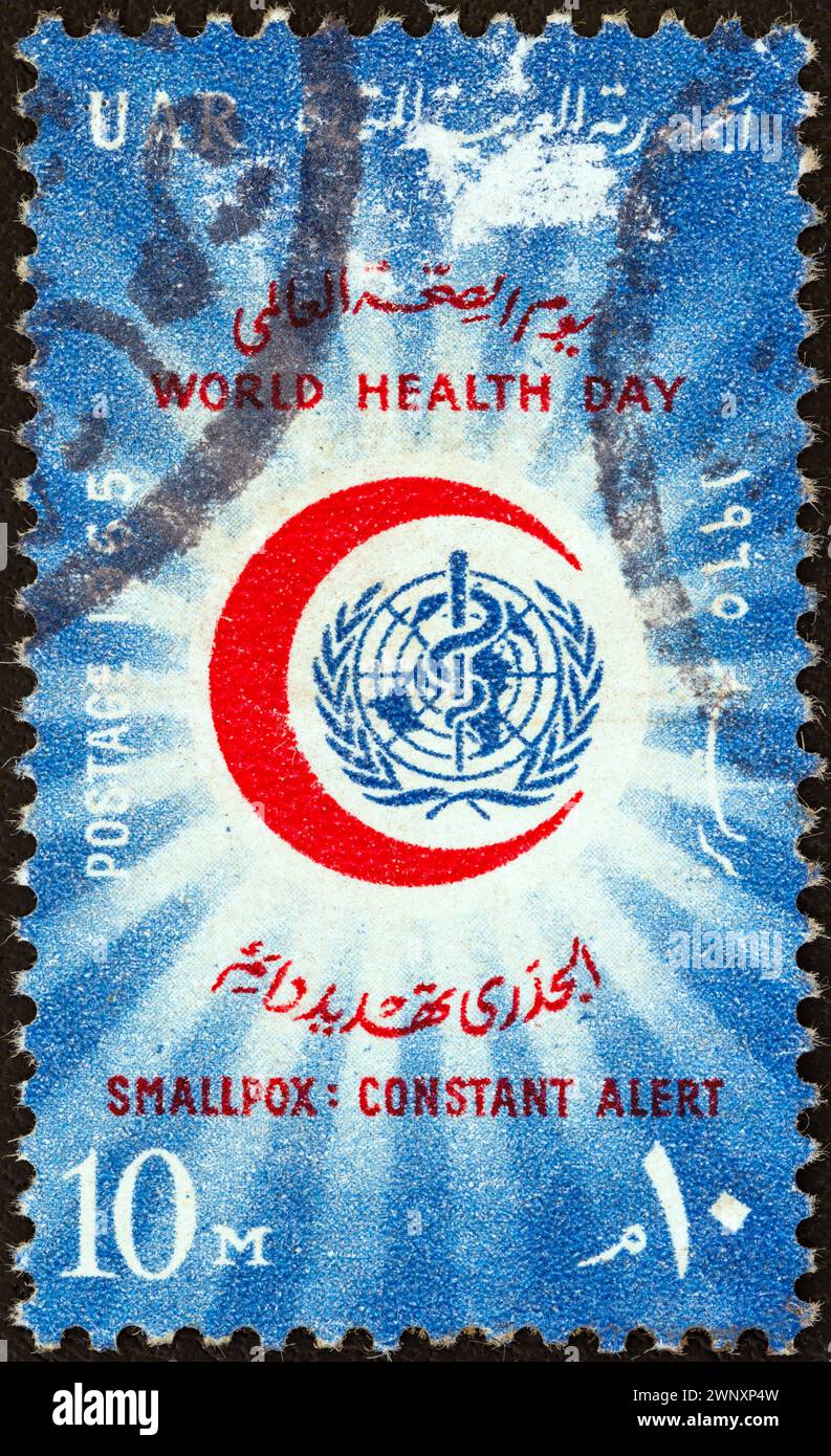 EGYPT - CIRCA 1965: A stamp printed in Egypt issued for the world ...