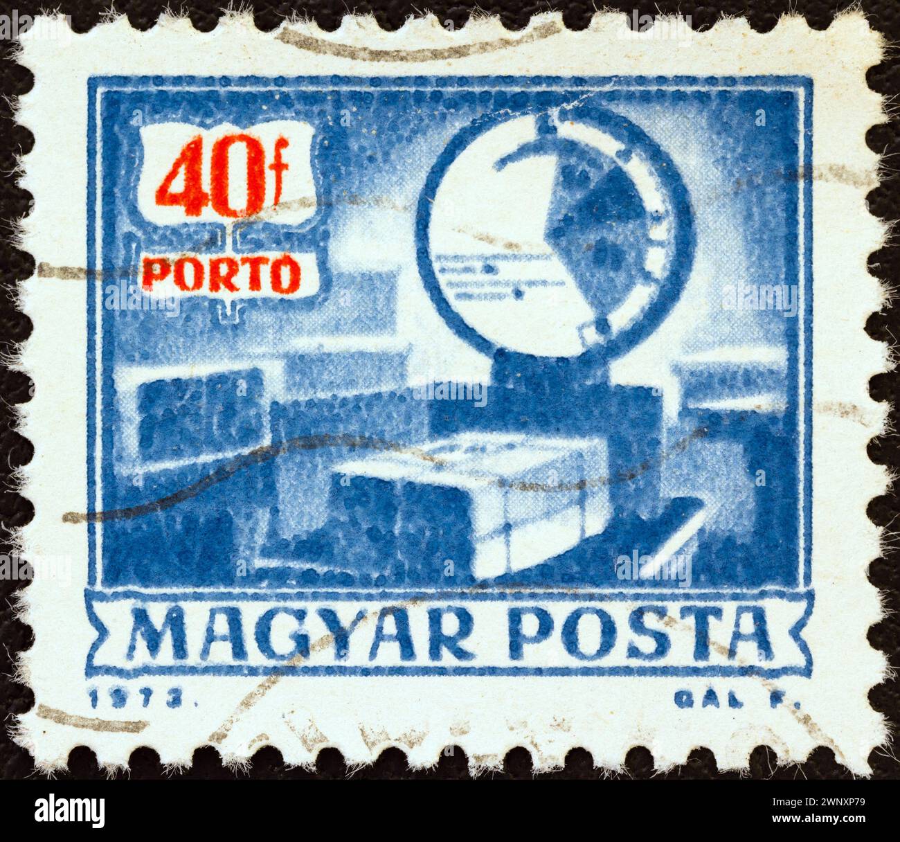 HUNGARY - CIRCA 1973: A stamp printed in Hungary from the "Postal ...