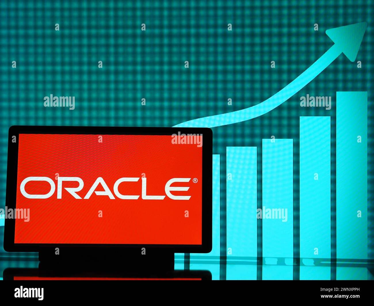 Germany - March 4, 2024: In this photo illustration, Oracle Corporation ...