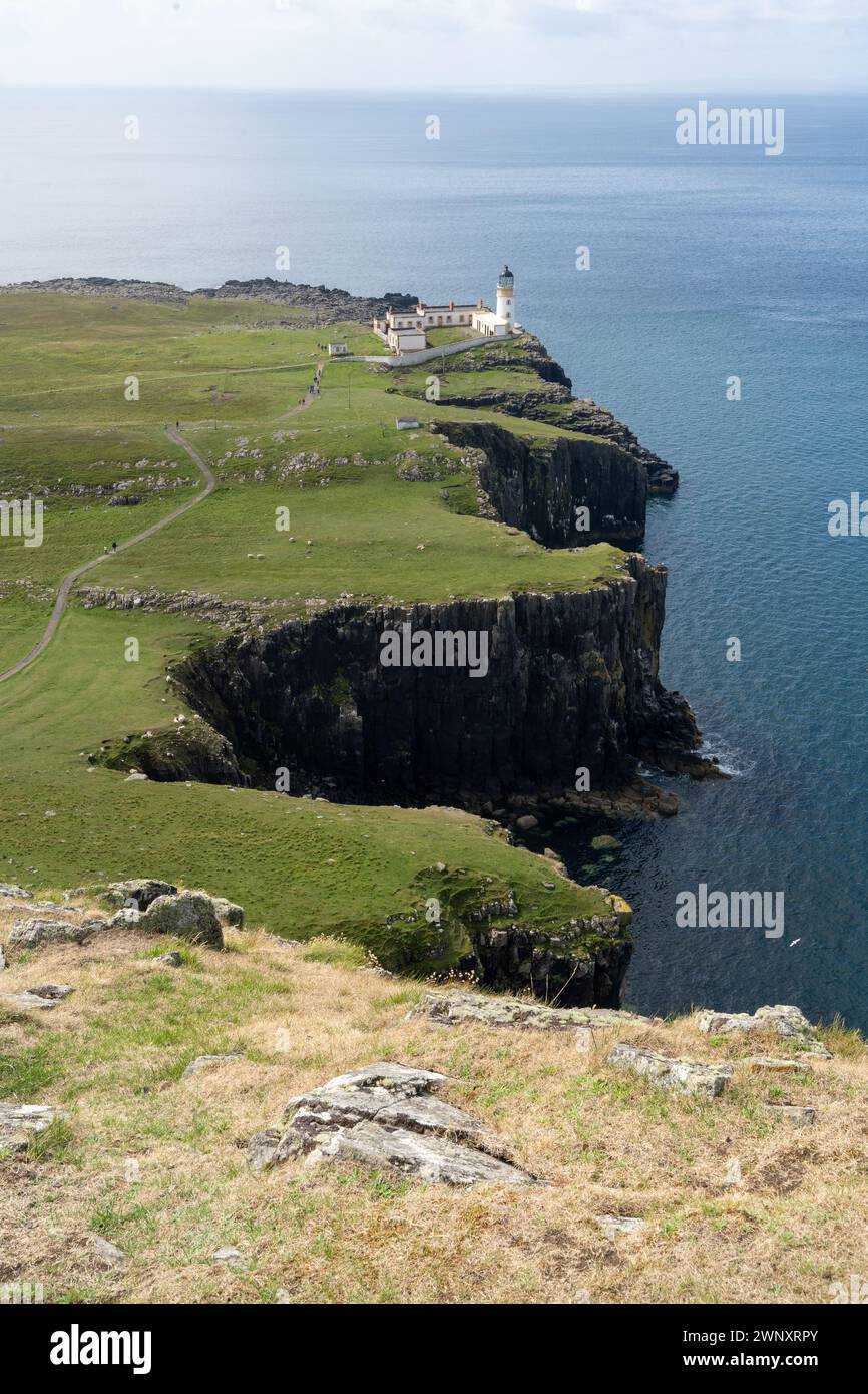 Neist Point on Skye, lighthouse on an ocean cliff. High quality photo ...