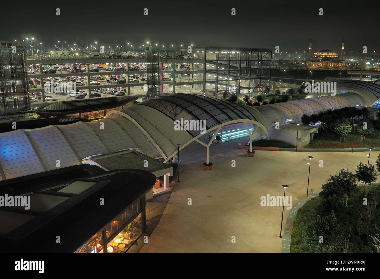 Istanbul, Turkey, December 31, 2023: Multi-storey modern parking with ...