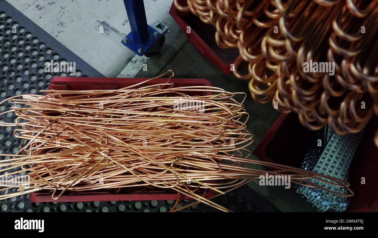 Copper tubes for heat exchangers. Copper heat exchangers are important ...