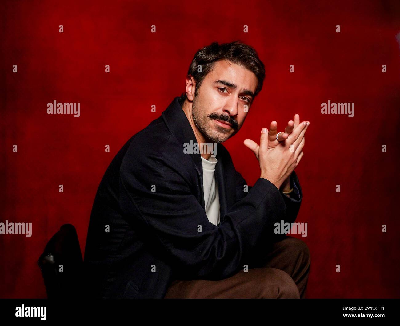 The singer Rayden poses for Europa Press, on March 4, 2024, in Madrid ...