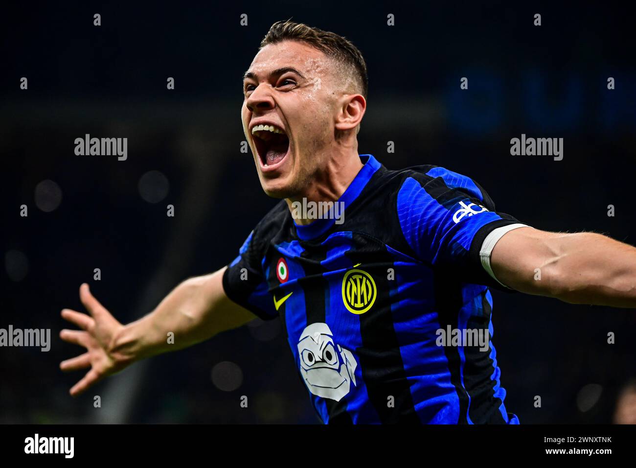 Milan, Italy - March 4, 2024 Inter Milan's Albanian midfielder #21 ...