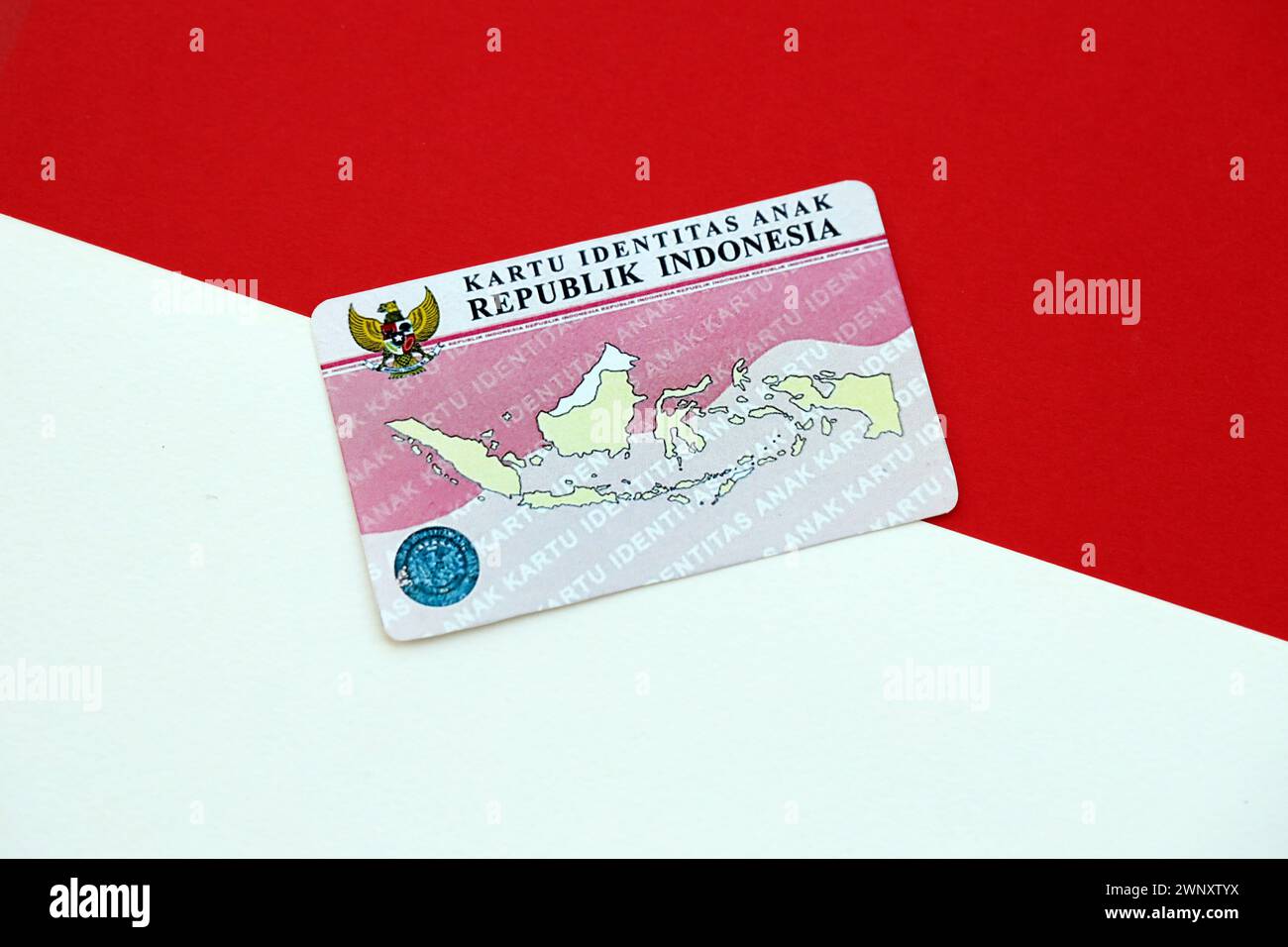 Indonesia child identity card Kartu Identitas Anak or KIA card. ID ...