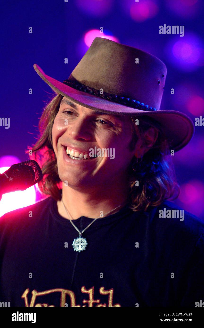 Milan Italy 09/03/2006: Gianluca Grignani, Italian singer, during the ...