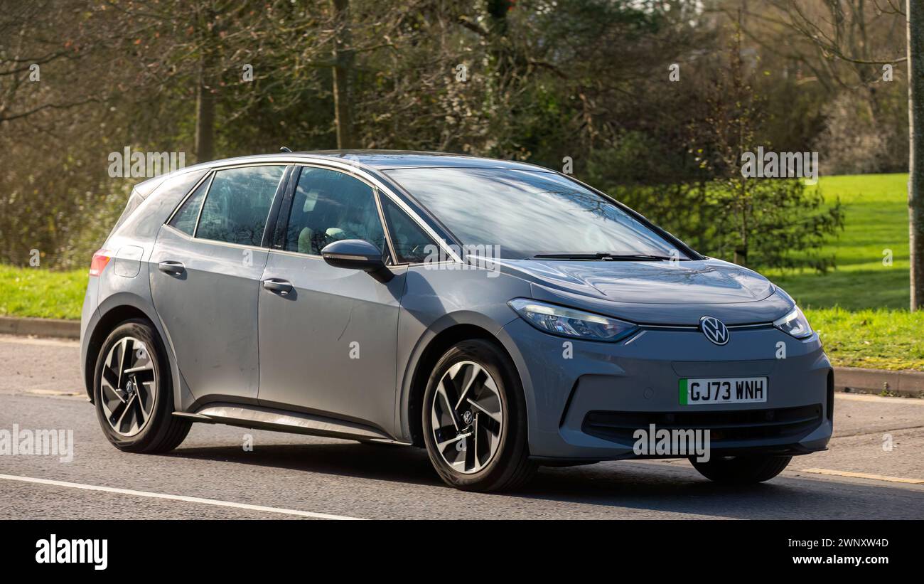 Milton Keynes,UK-Mar 4th 2024: 2023 grey Volkswagen ID3 pro electric ...