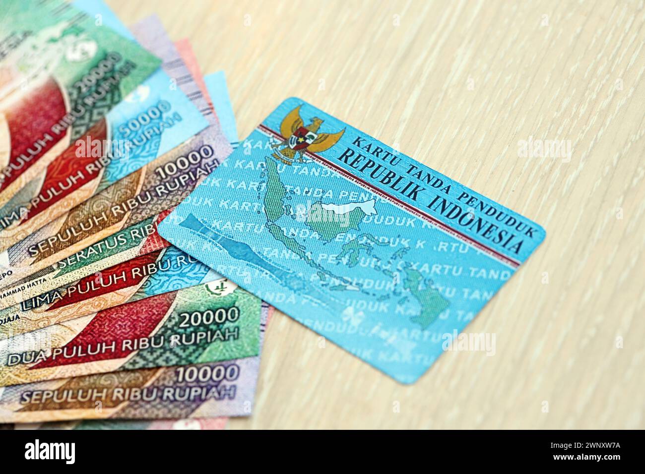 Indonesian national electric identity card called E-KTP or Kartu Tanda ...