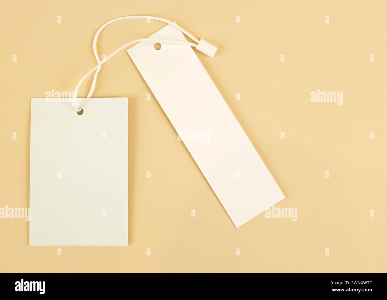 Two empty price tags for any product Stock Photo - Alamy