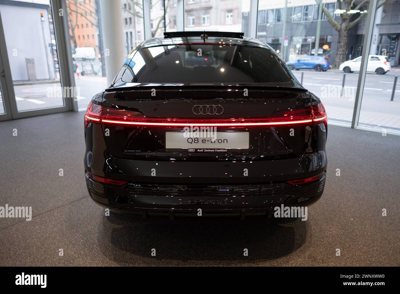 new black Audi Q8 Sportback e-tron Electric Car, taillights, ev rear ...