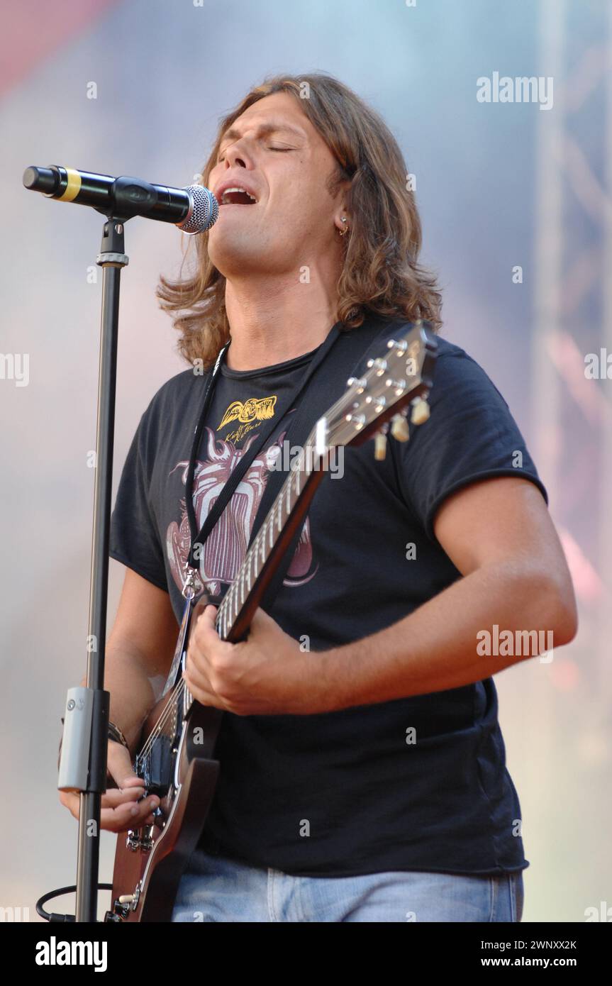 Milan Italy 16/09/2007: Gianluca Grignani, Italian singer, during the ...