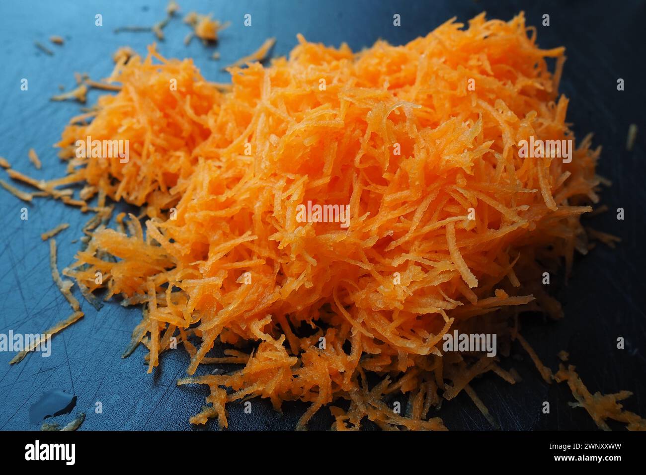 Texture of grated carrot. Daucus carota subsp sativus. Root vegetable ...