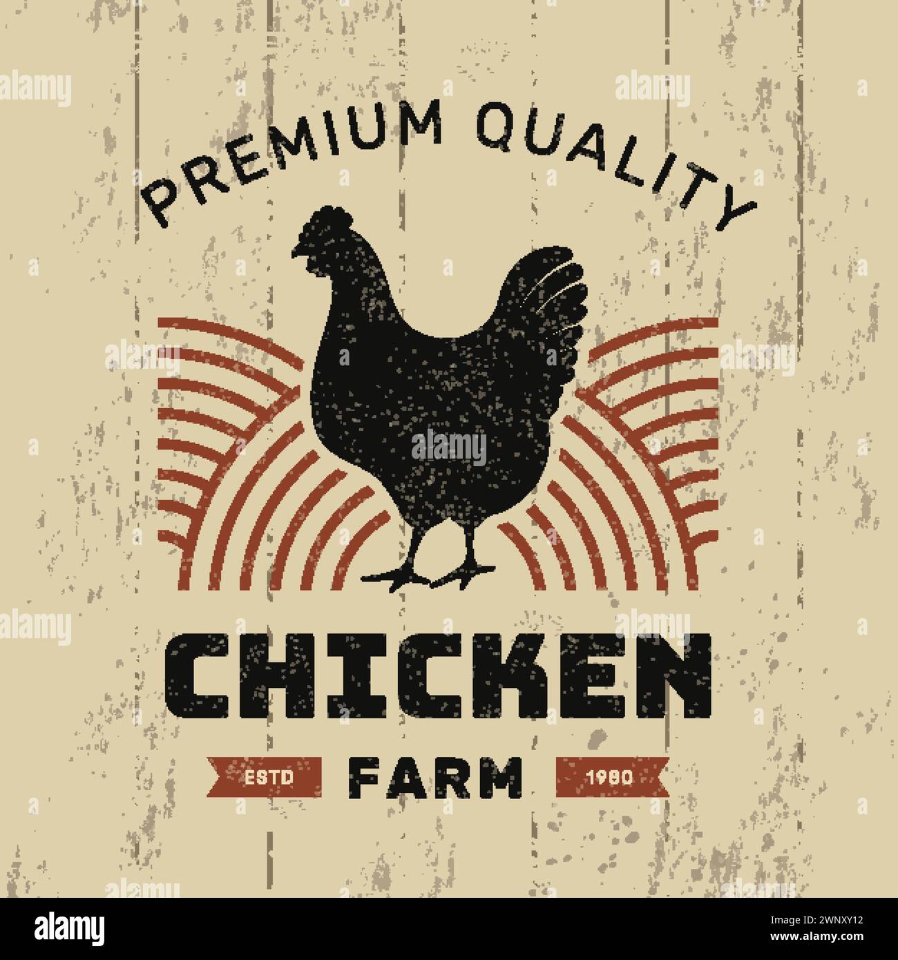 Farm placard chicken farm poster vintage banner Stock Vector Image ...