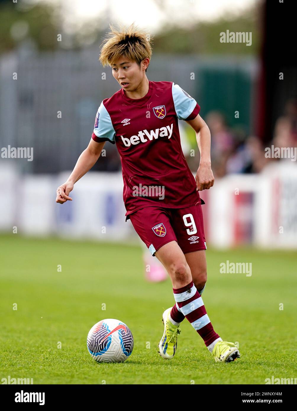 West Ham United's Riko Ueki during the Barclays Women's Super League ...