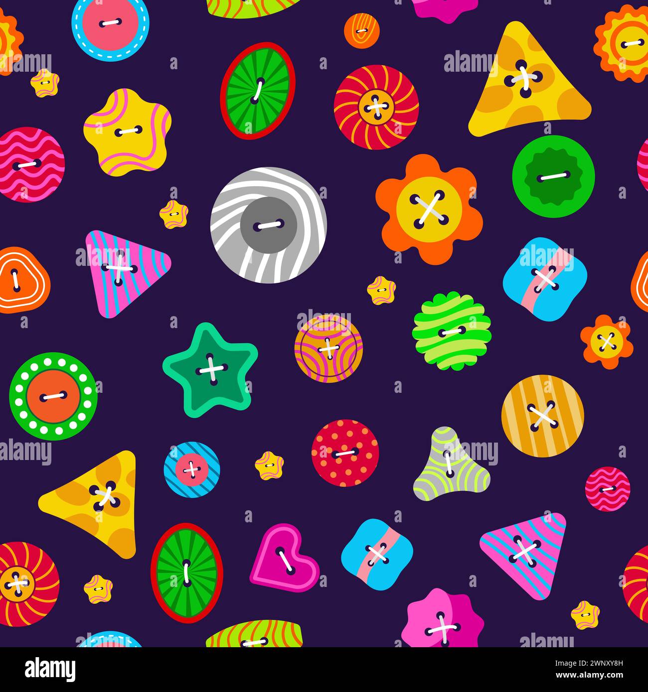 Buttons pattern vector seamless background for textile design projects ...