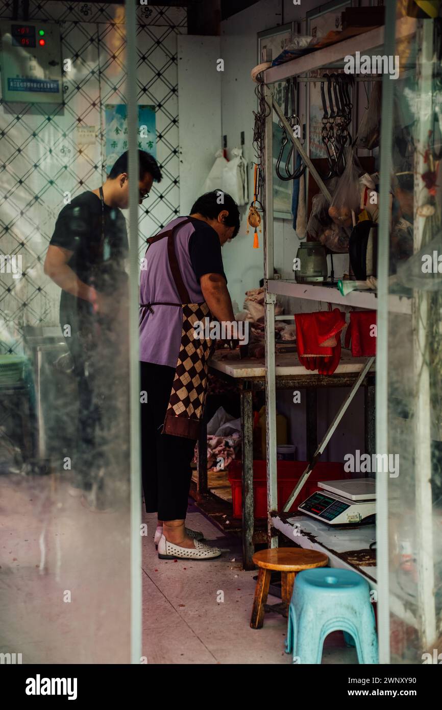 Chinese butcher shop hi-res stock photography and images - Alamy