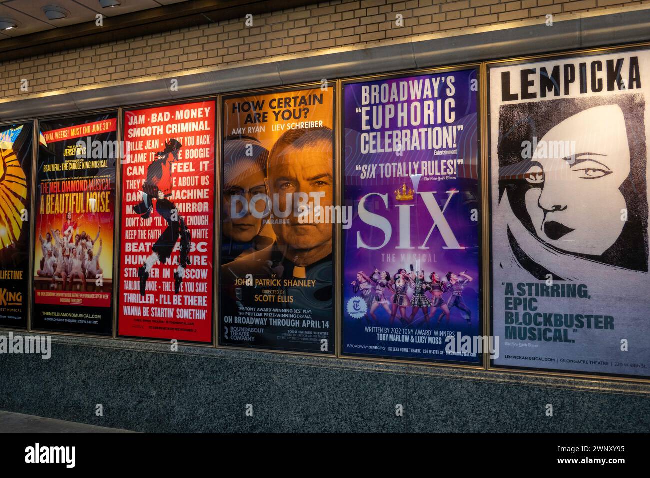 Shubert Alley Broadway Play Posters, New York City, USA 2024 Stock ...