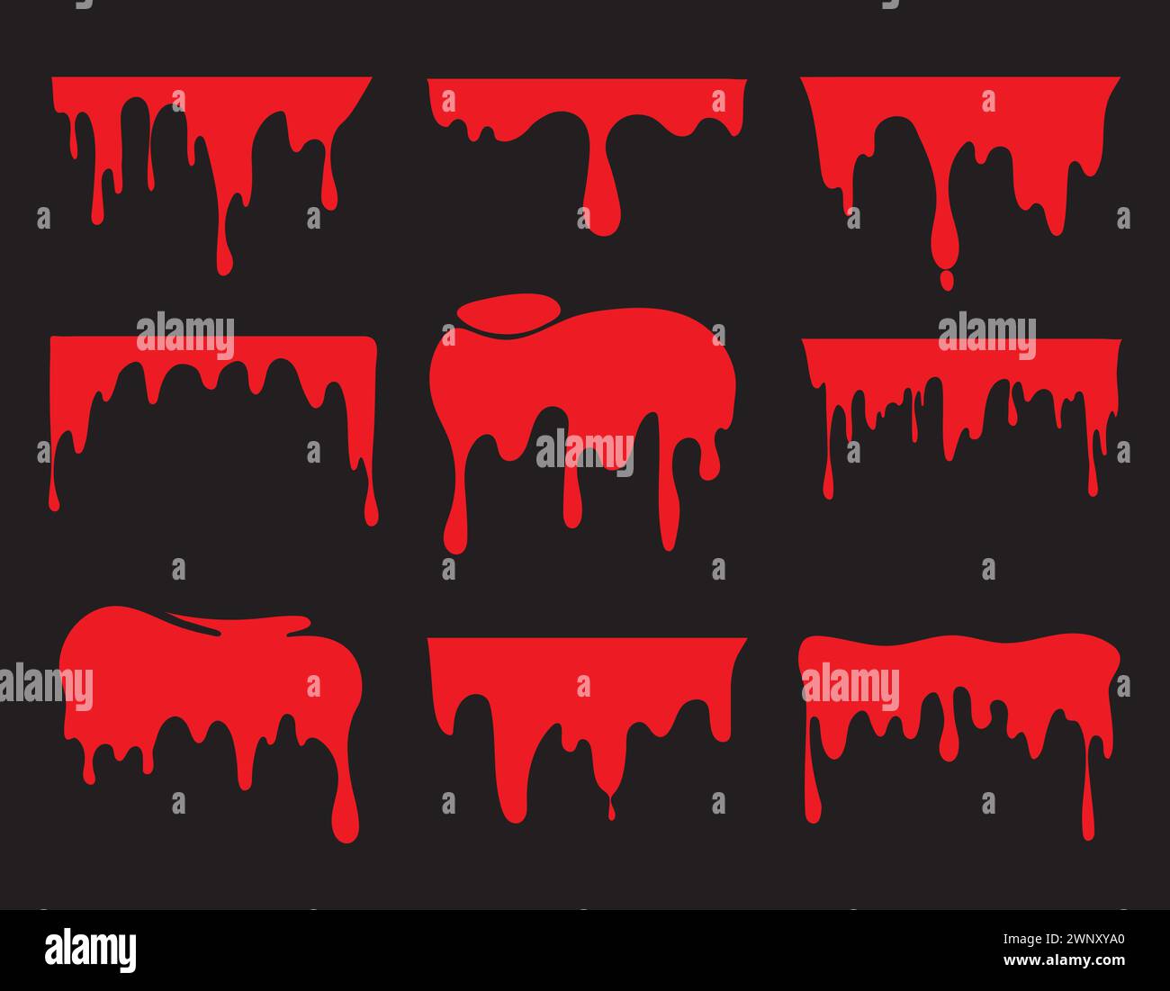 Liquid blood flowing red blood vector templates for design projects ...