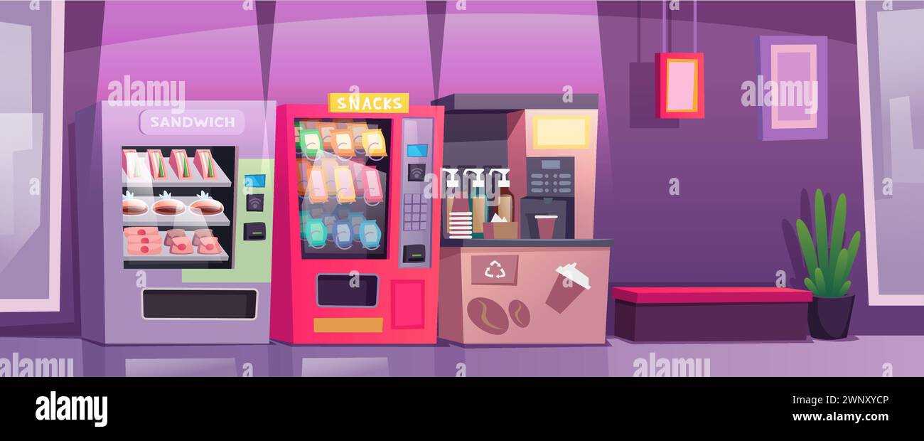 Cartoon beverage vending machine hi-res stock photography and images ...