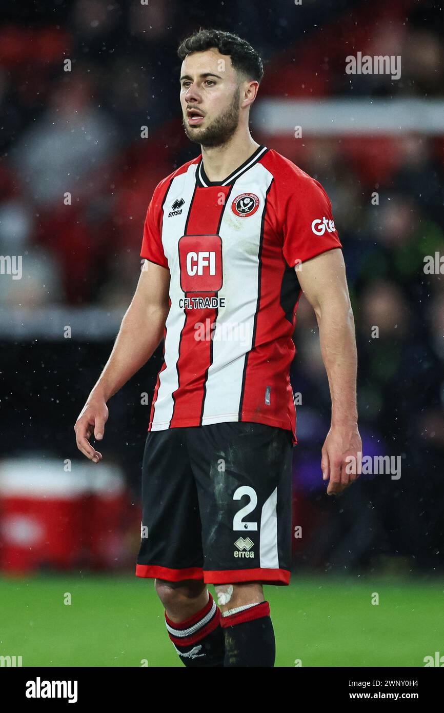 George Baldock of Sheffield United during the Premier League match ...