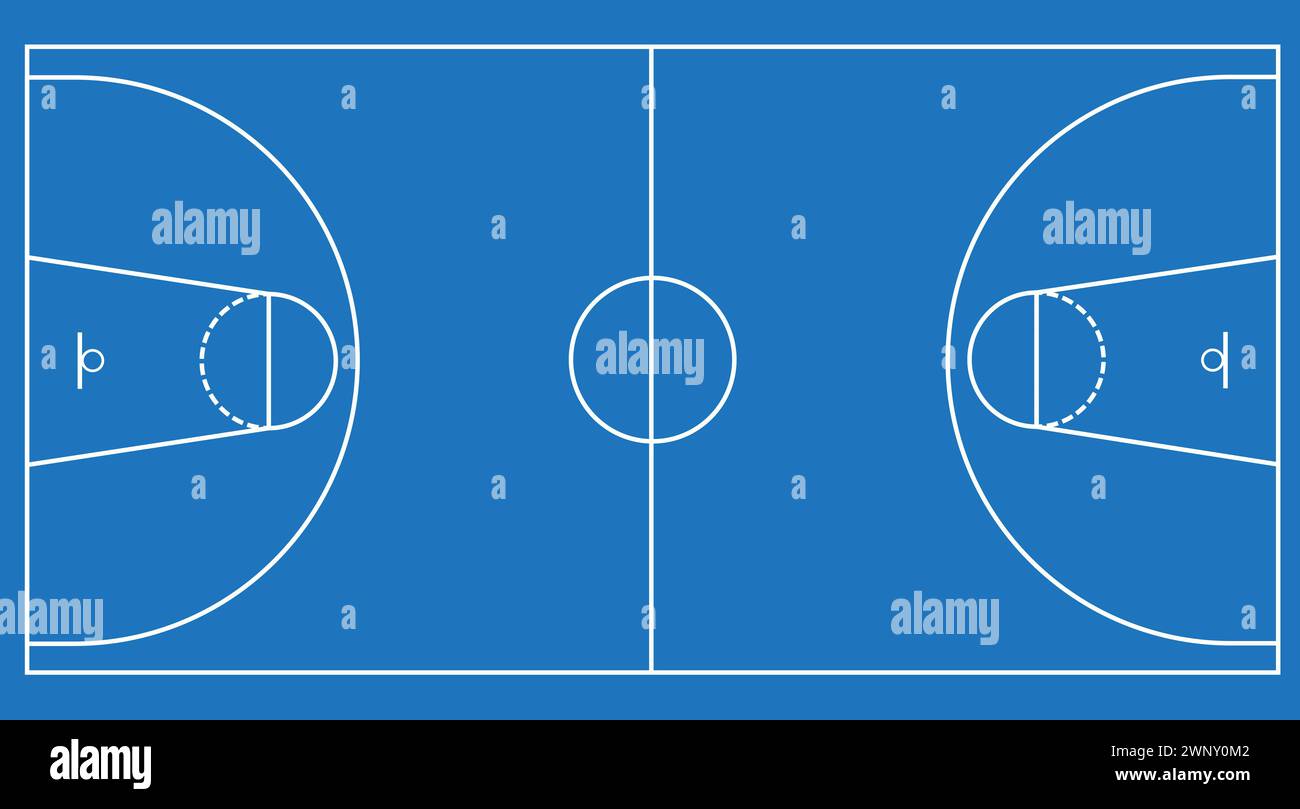 illustration of a basketball field Stock Photo - Alamy