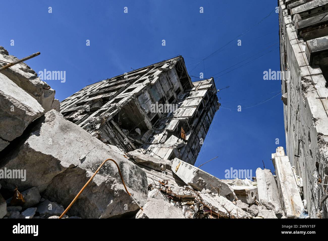 Non Exclusive: ORIKHIV, UKRAINE - FEBRUARY 28, 2024 - A section of a ...