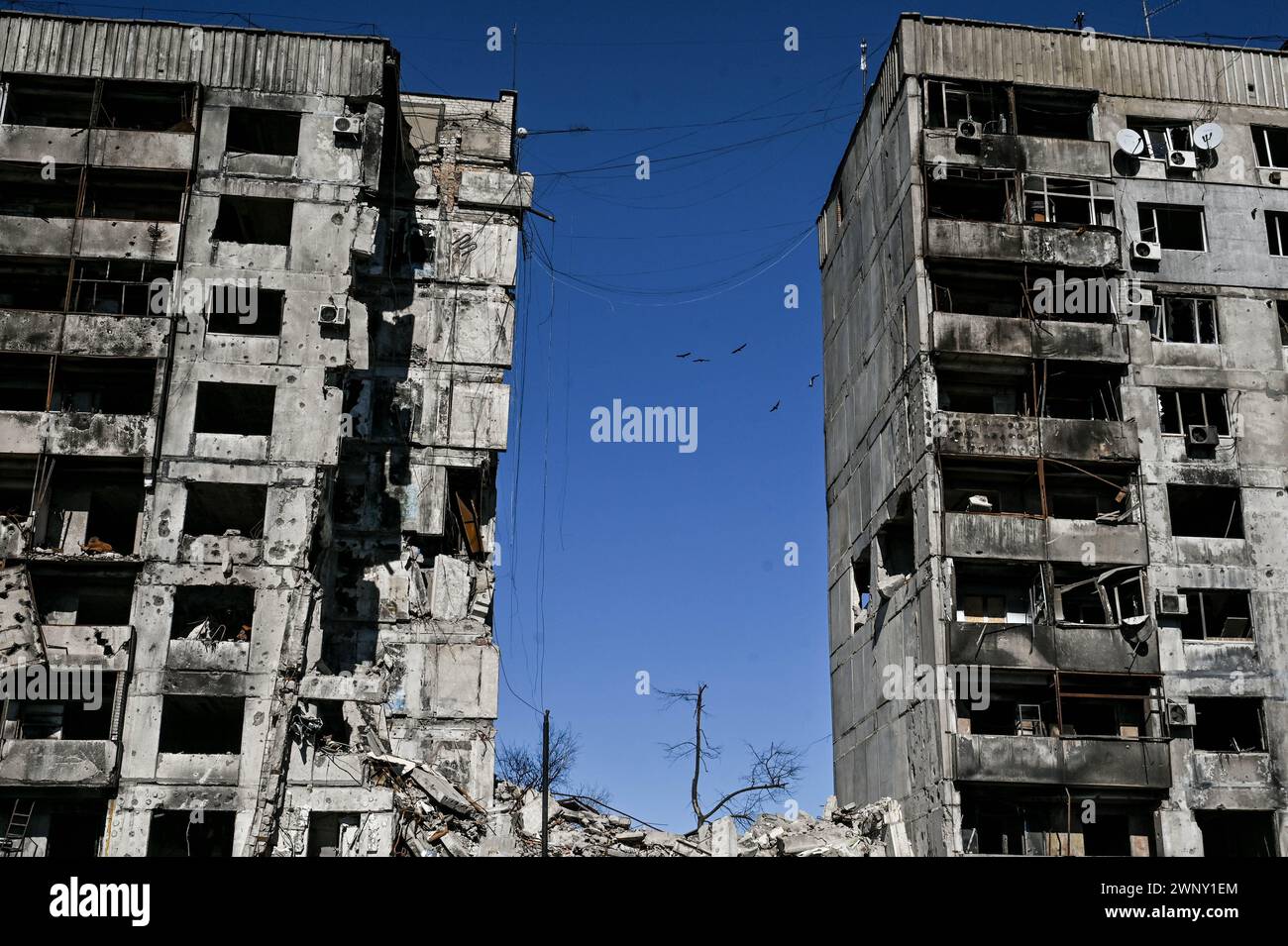 Non Exclusive: ORIKHIV, UKRAINE - FEBRUARY 28, 2024 - A section of a ...