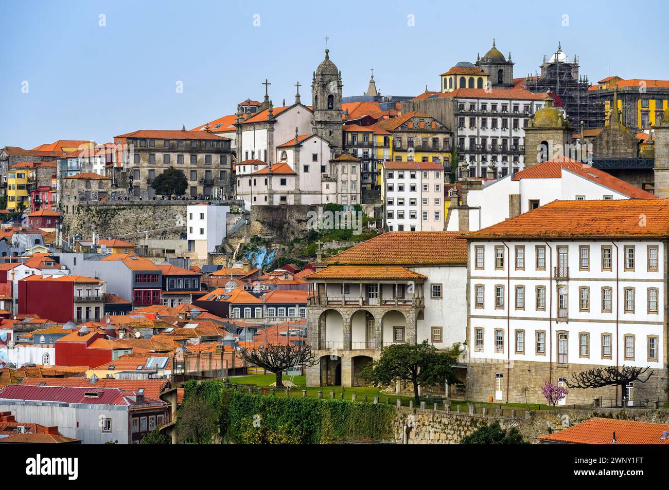 Cityscape buildings architecture in the waterfront district, PORTO ...