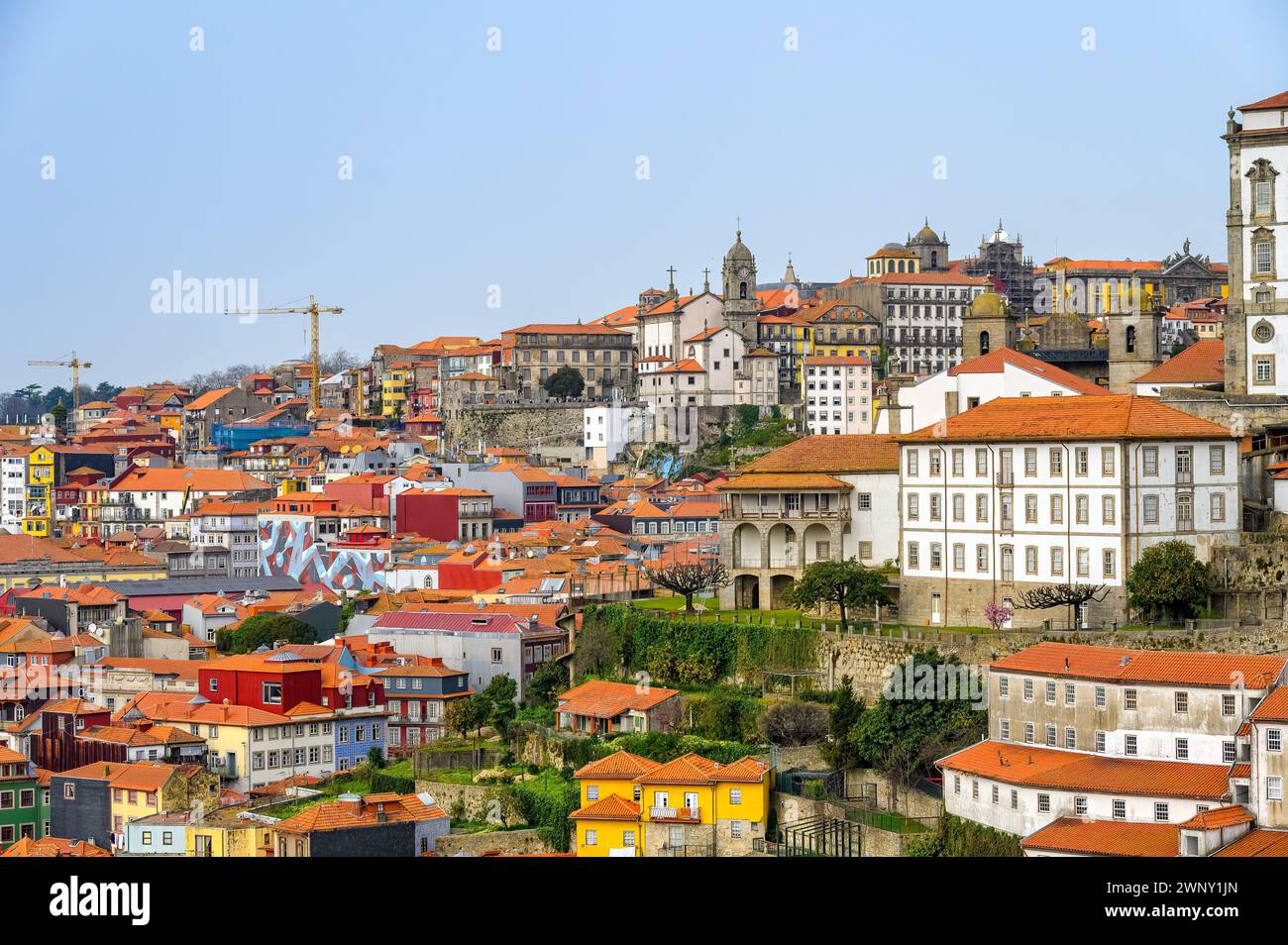 Cityscape buildings architecture in the waterfront district, PORTO ...