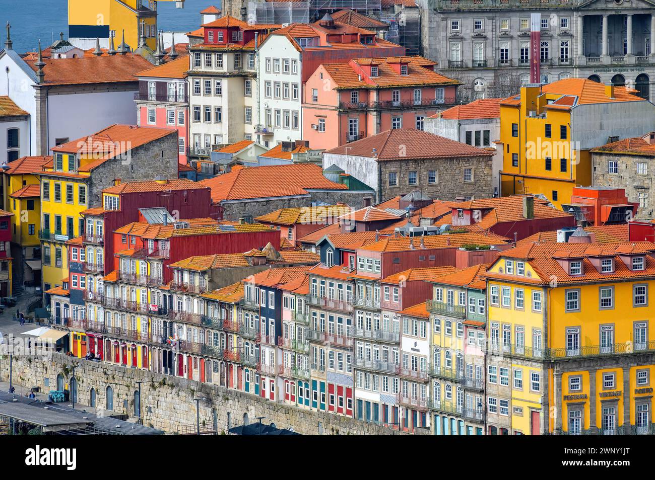 Cityscape buildings architecture in the waterfront district, PORTO ...