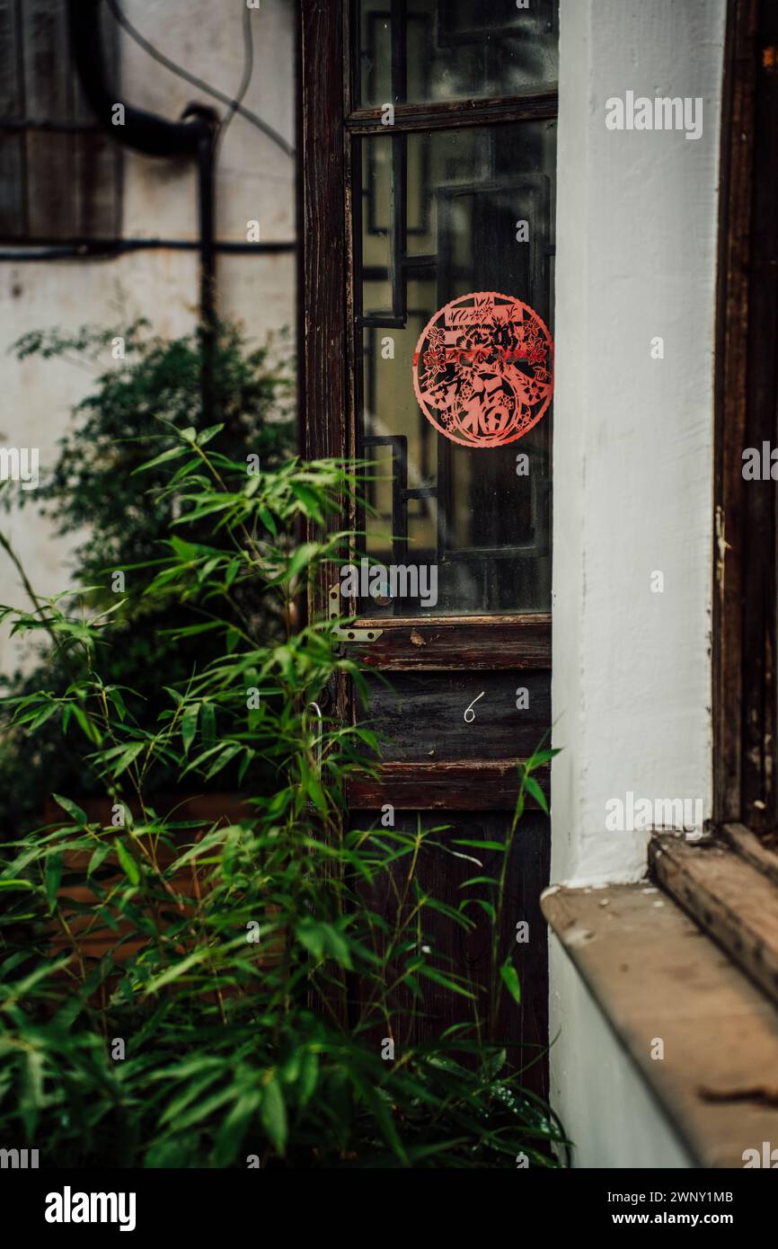 Window in Suzhou old town Stock Photo - Alamy