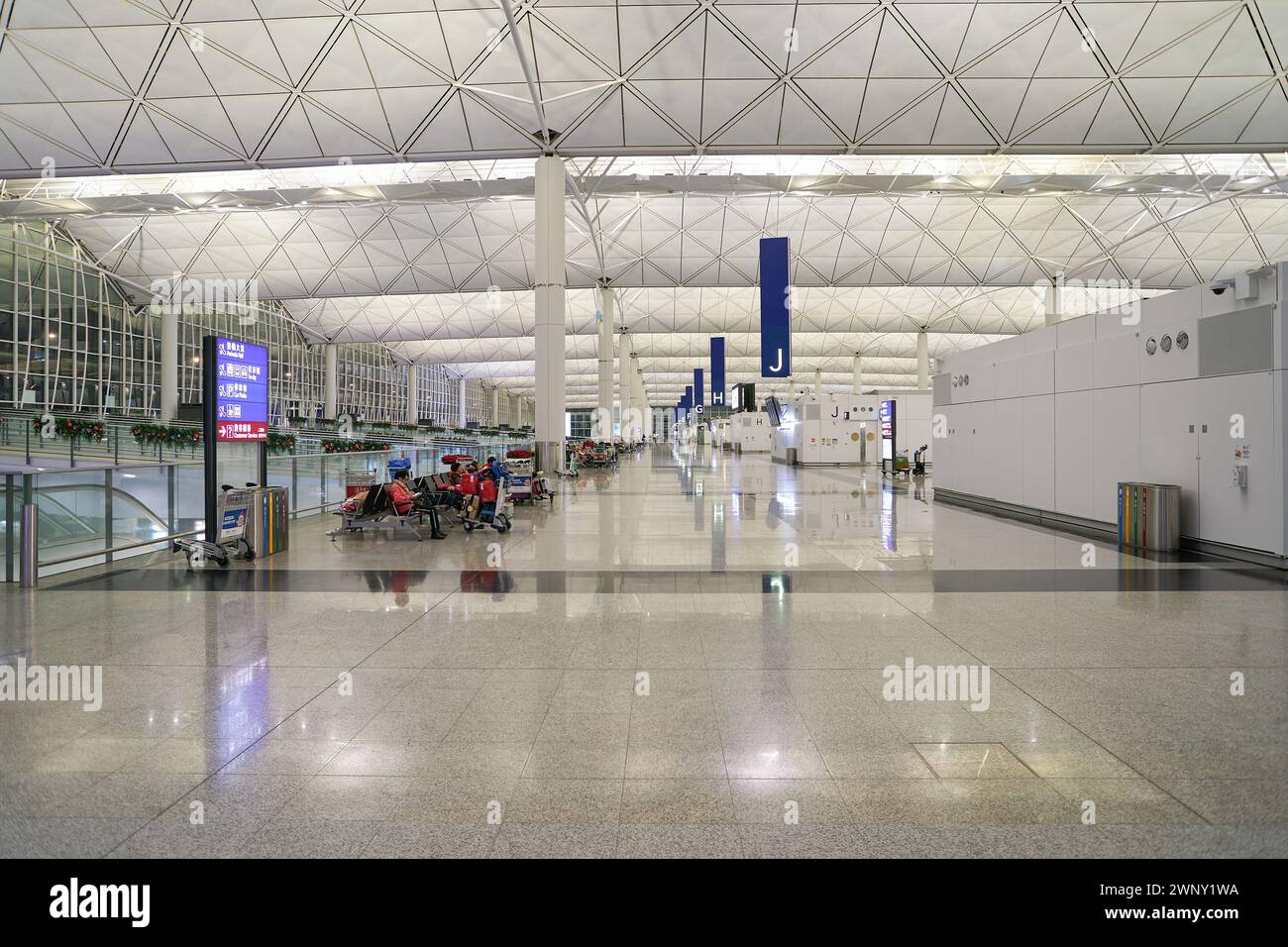 HONG KONG, CHINA - DECEMBER 04, 2023: check-in aisles in Hong Kong ...