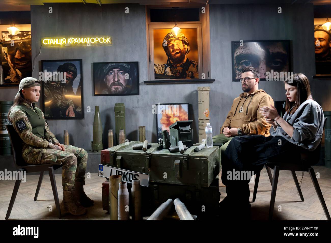 Non Exclusive: KYIV, UKRAINE - MARCH 3, 2024 - Viktoriia (L), known by her call sign Runa, a ...