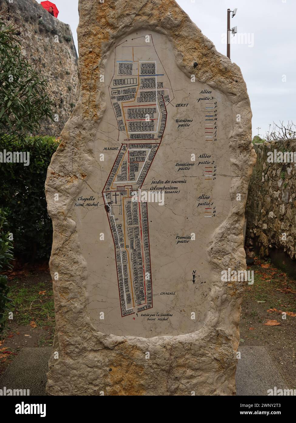 A plan of all the graves is marked out on an upright stone at the ...