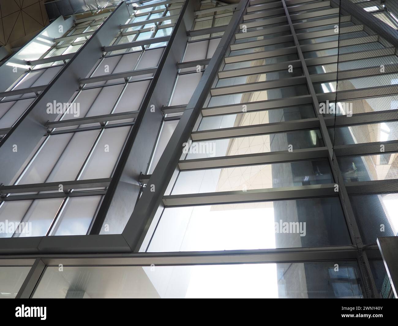 Glassing the walls. High ceiling. The interior is glazed. Big windows ...
