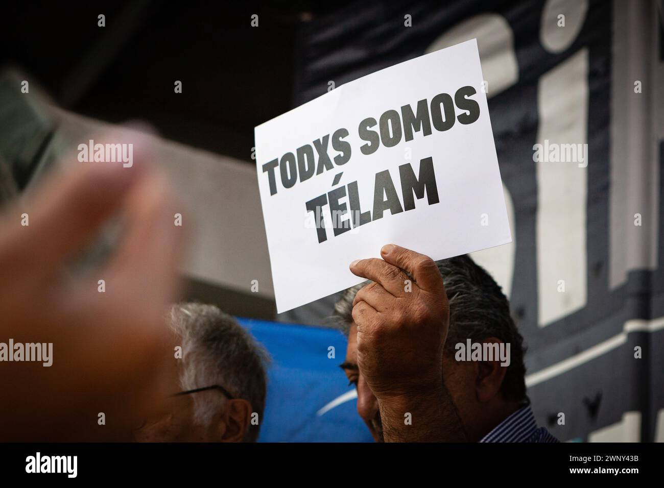 March 4, 2024, Buenos Aires, Argentina: Employees of the state news and ...