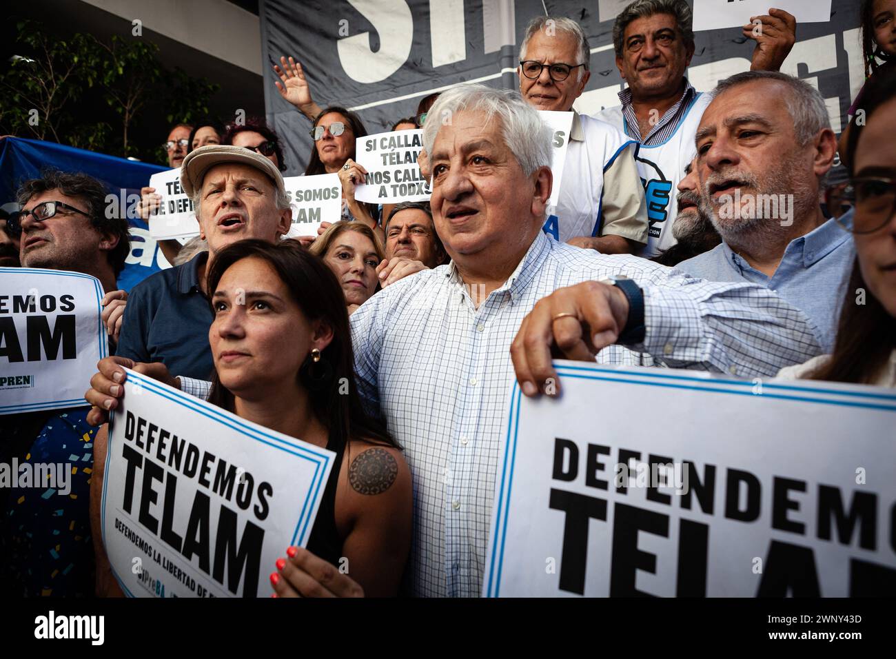 March 4, 2024, Buenos Aires, Argentina: Employees of the state news and ...