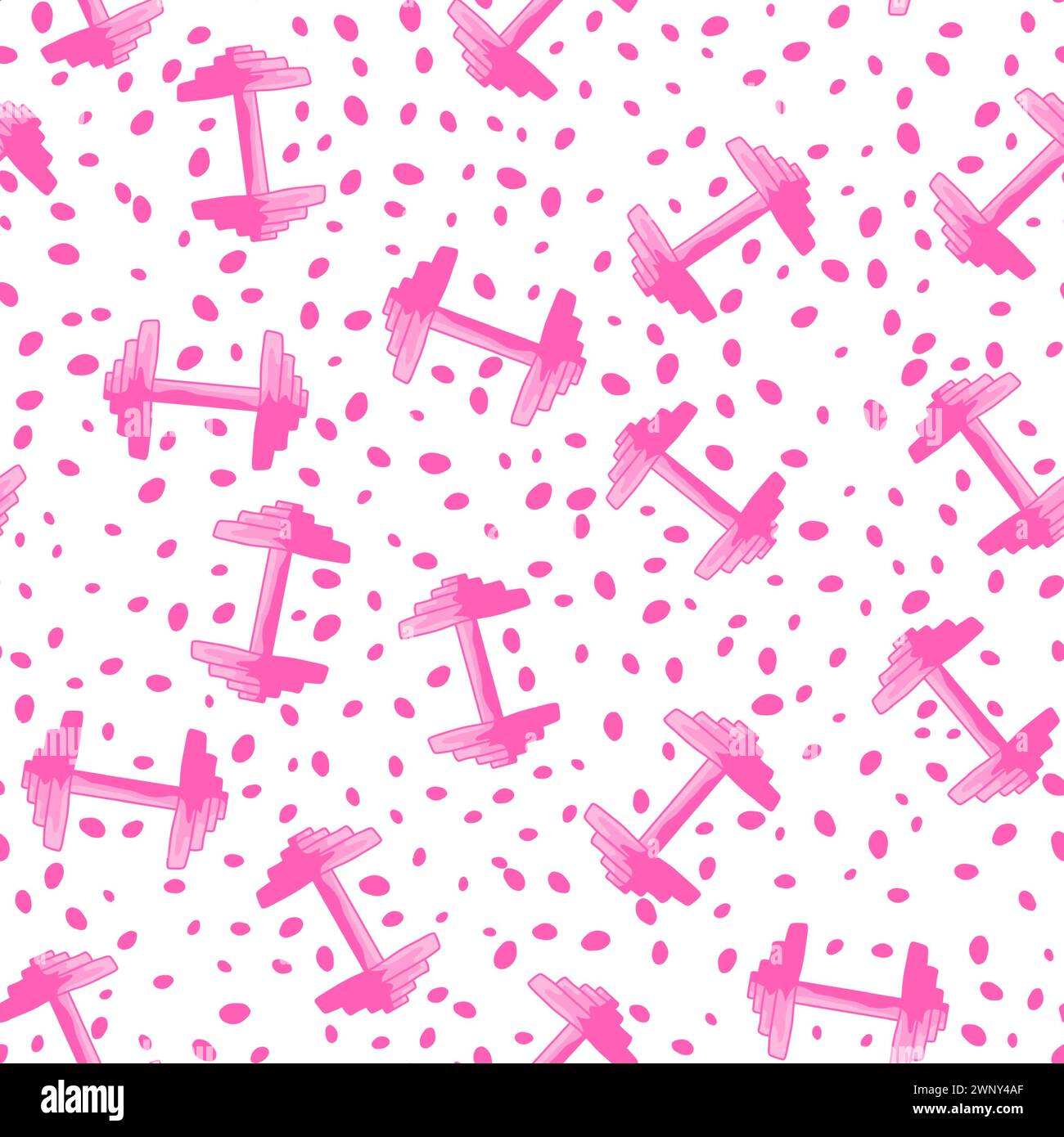 Cartoon sport seamless dumbbells pattern for wrapping paper and fabrics ...