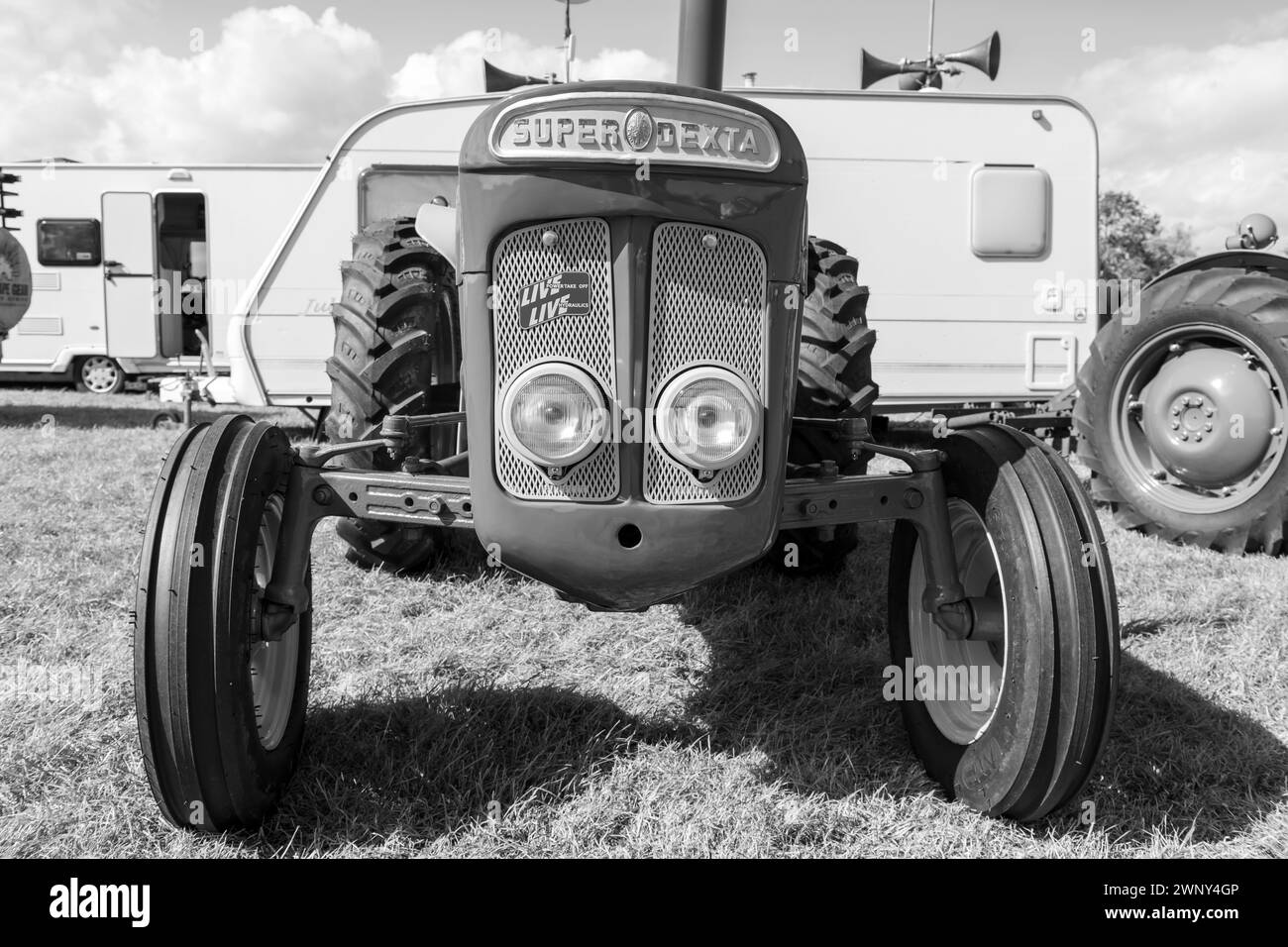 Super dexta tractor Black and White Stock Photos & Images - Alamy
