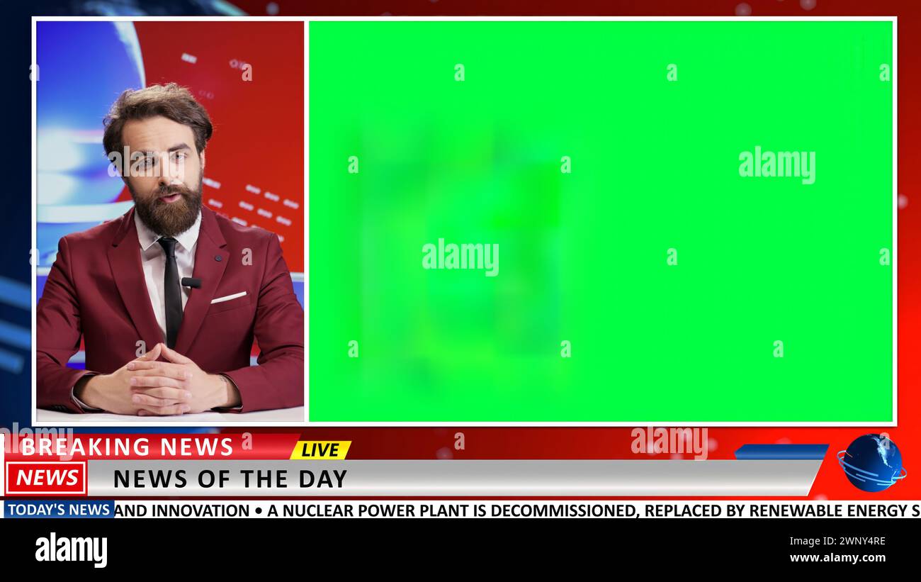 Greenscreen tv hi-res stock photography and images - Alamy