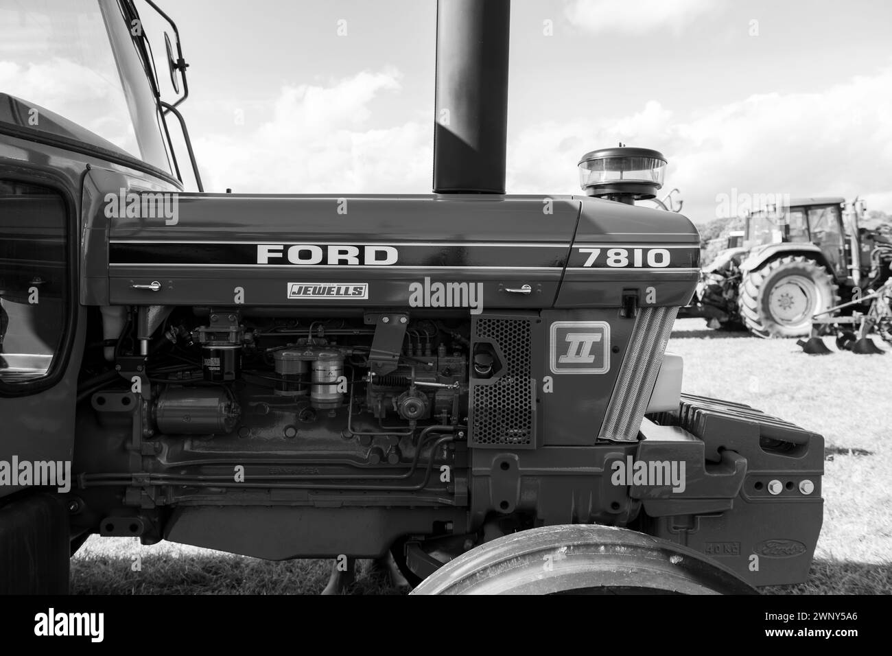 Drayton.Somerset.United kingdom.August 19th 2023.A Ford 7810 tractor ...