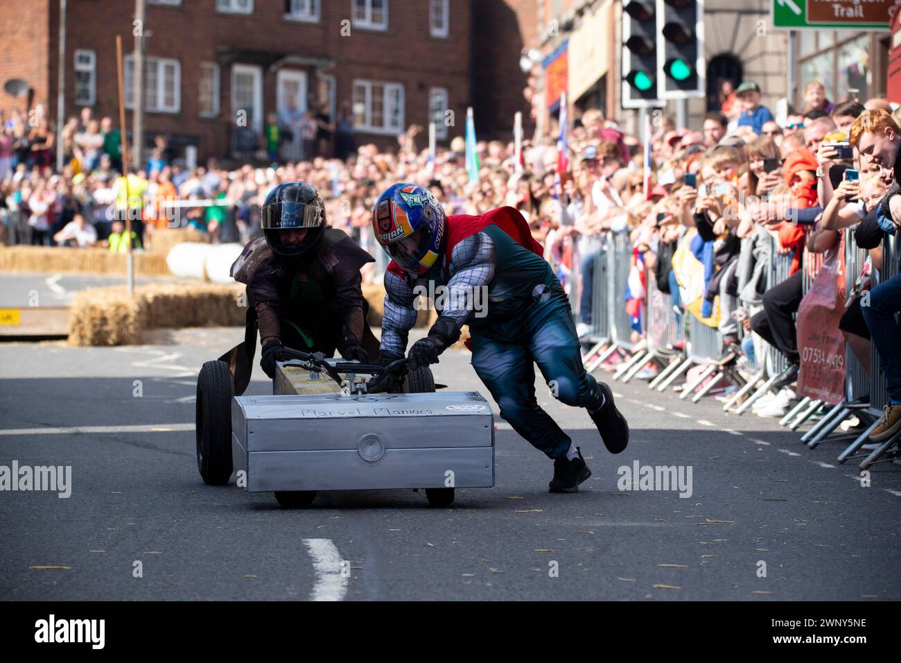 08/09/19 Ashbourne soap box race Stock Photo - Alamy