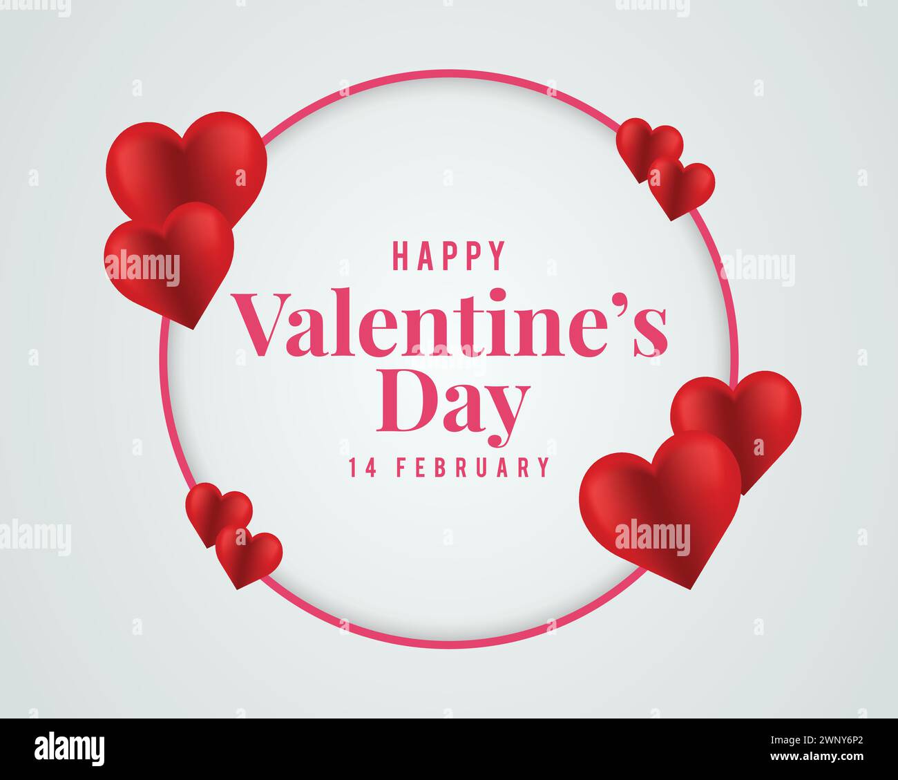 Circle heart border hi-res stock photography and images - Alamy