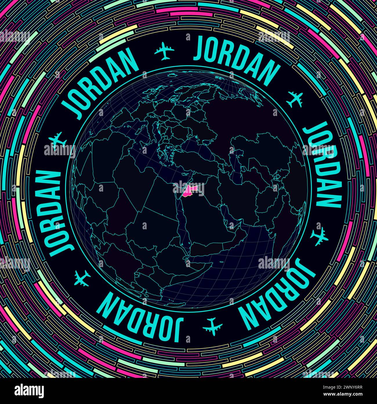Map satellite geography jordan hi-res stock photography and images - Alamy
