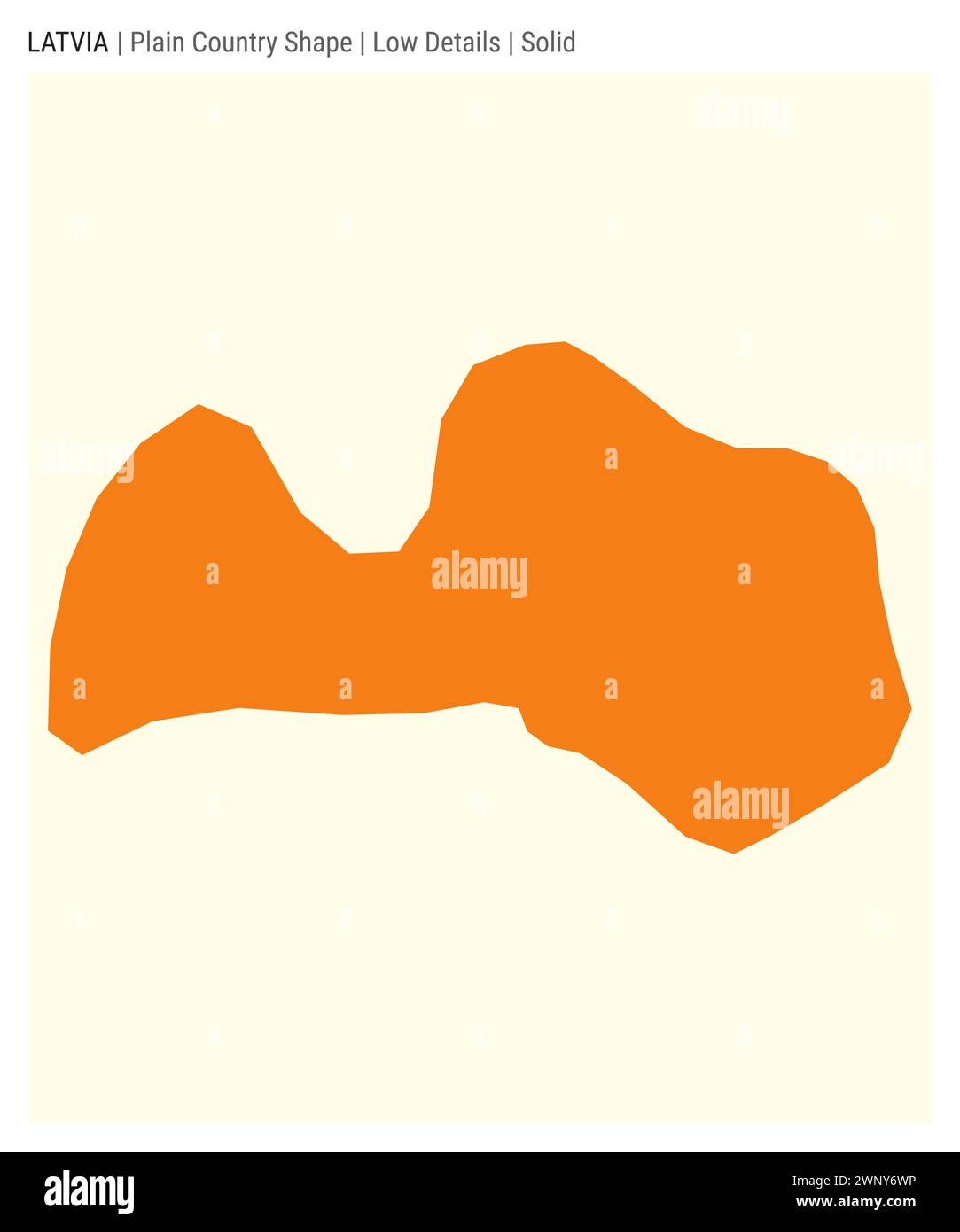 Latvia plain country map. Low details. Solid style. Shape of Latvia. Vector illustration Stock ...