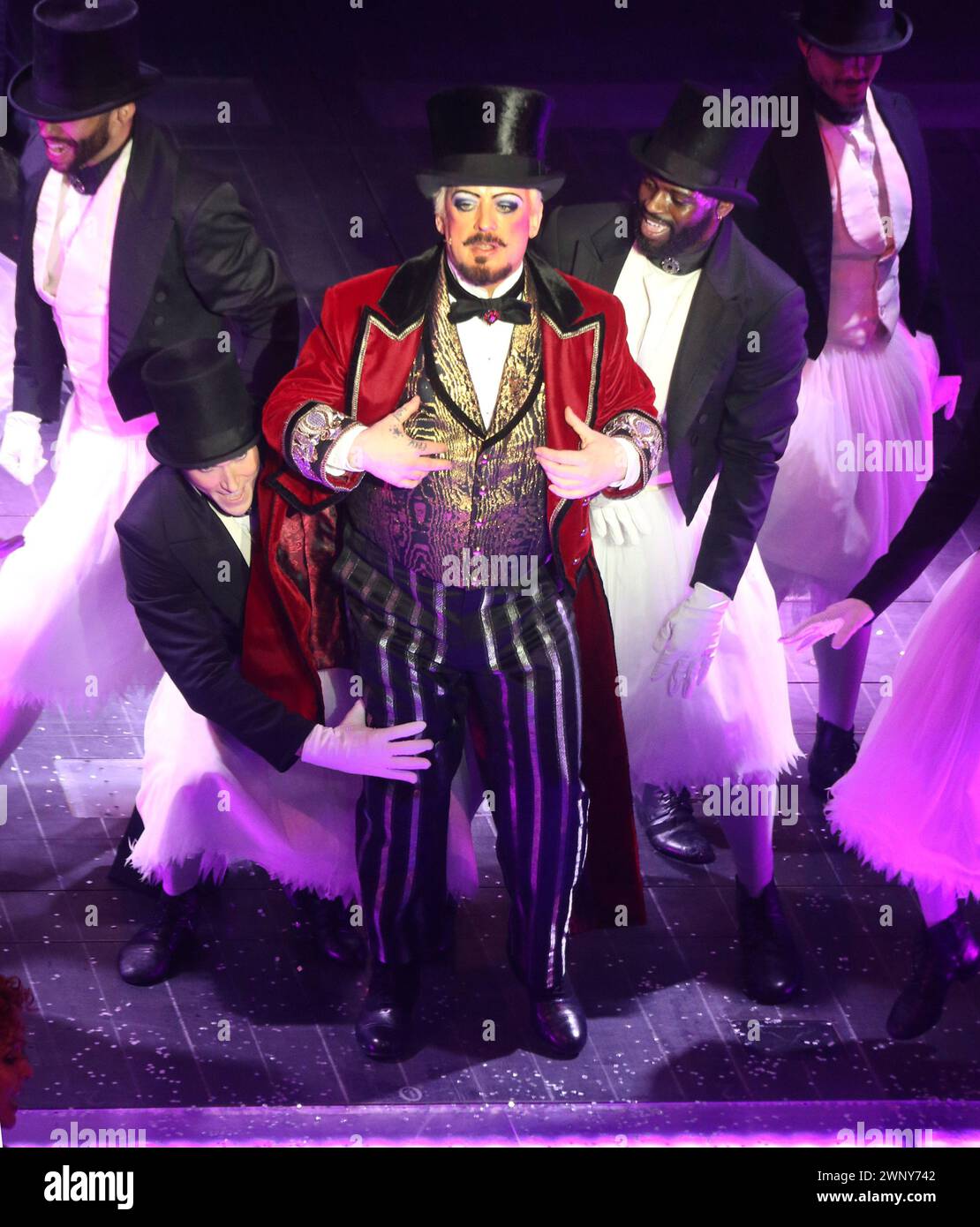 New York, NY, USA. 3rd Mar, 2024. Boy George performs in Moulin Rouge ...