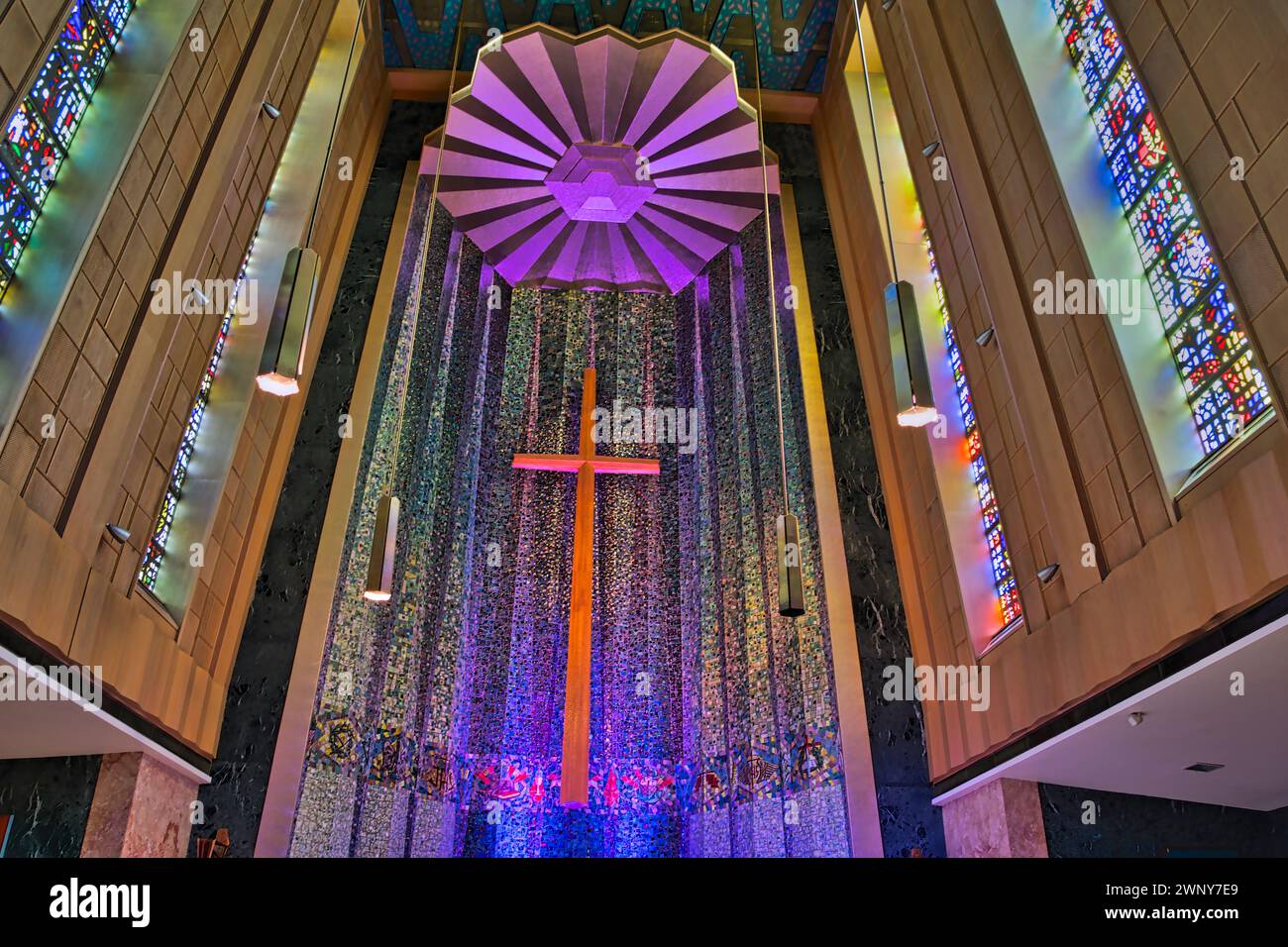 Architecture interior of a church Stock Photo - Alamy