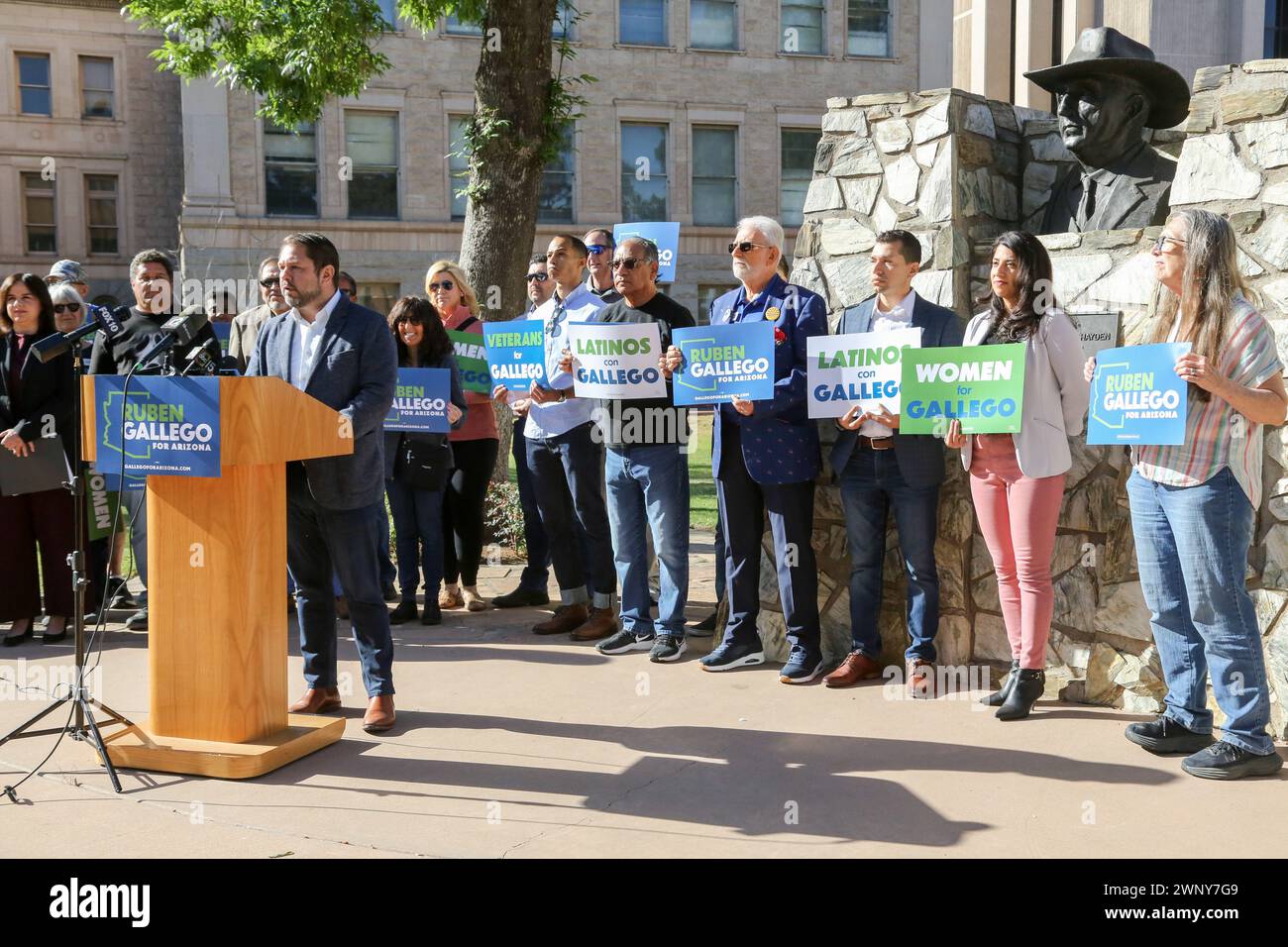 Volunteers, supporters, and endorsers join Democratic Senate Candidate ...