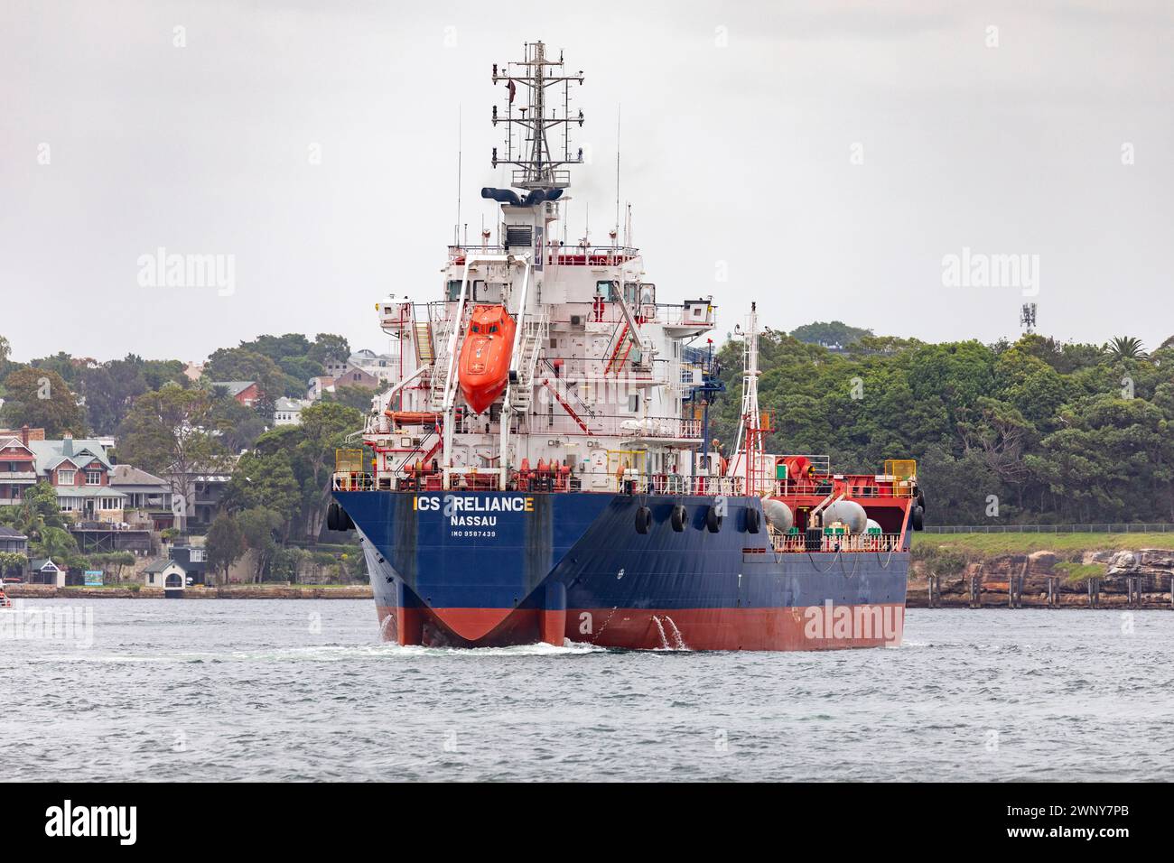Sydney Harbour,ICS Reliance oil fuel tanker vessel on Sydney Harbour ...