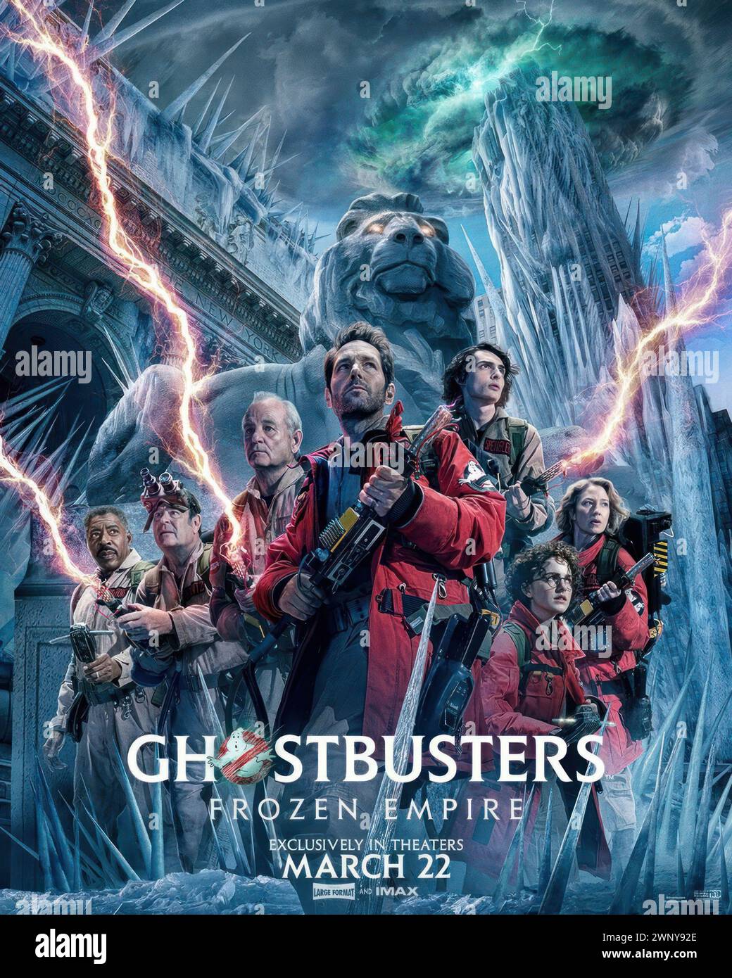 GHOSTBUSTERS: FROZEN EMPIRE, poster, from left: Ernie Hudson, Dan ...